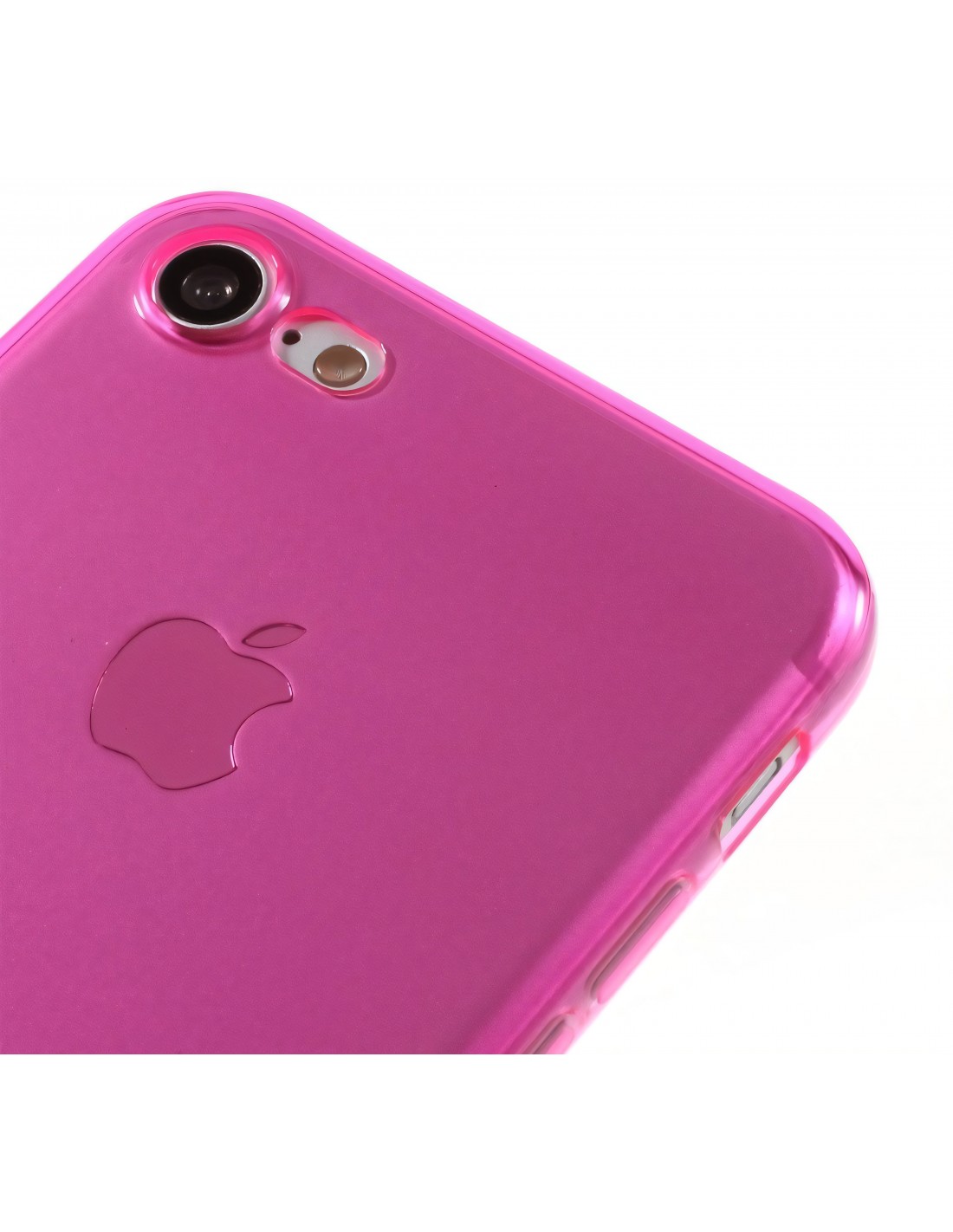 Coque Apple iPhone 7 et iPhone 8 silicone classic Fushia